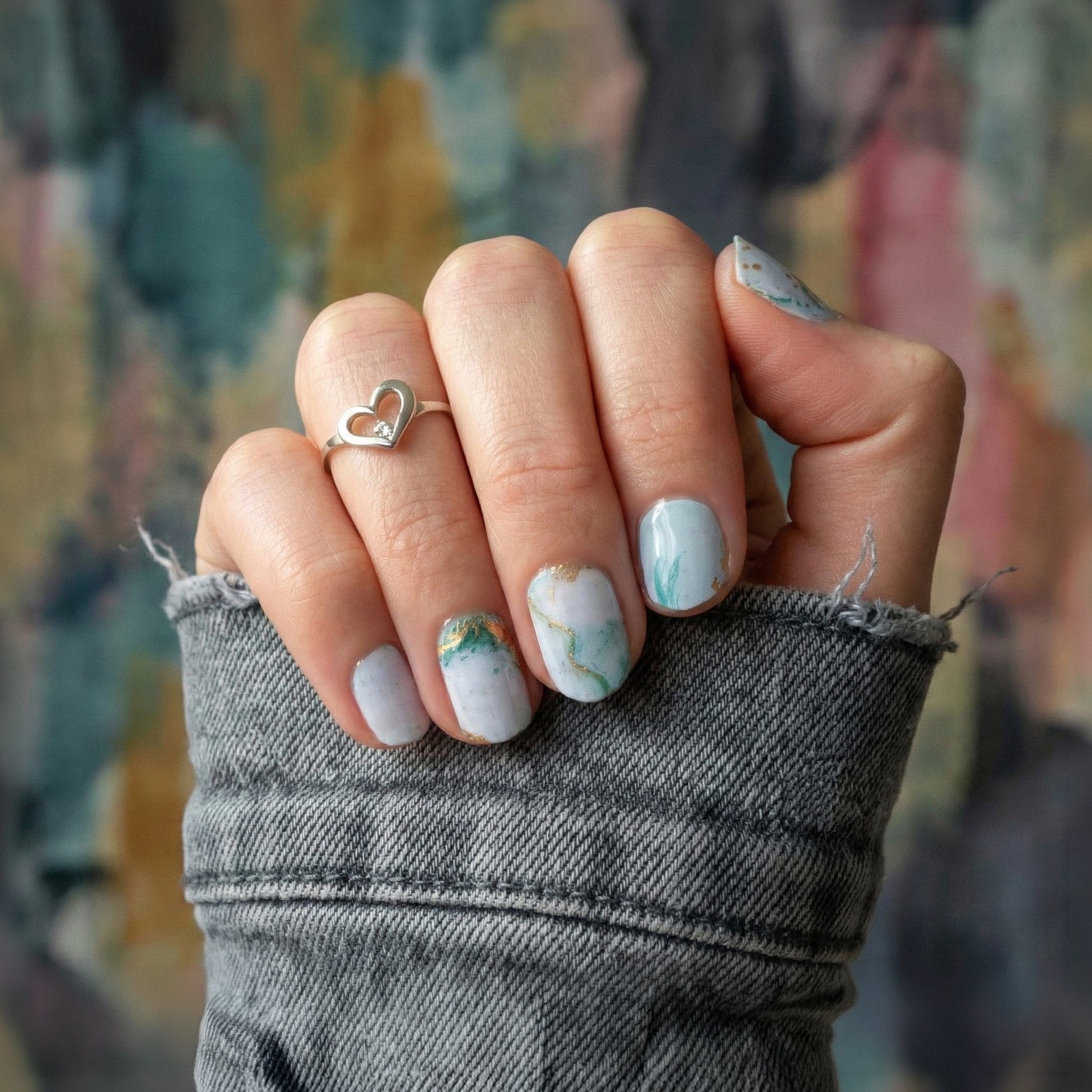 Manucure Monet avec les Stickers pour ongles TheNailsAngels